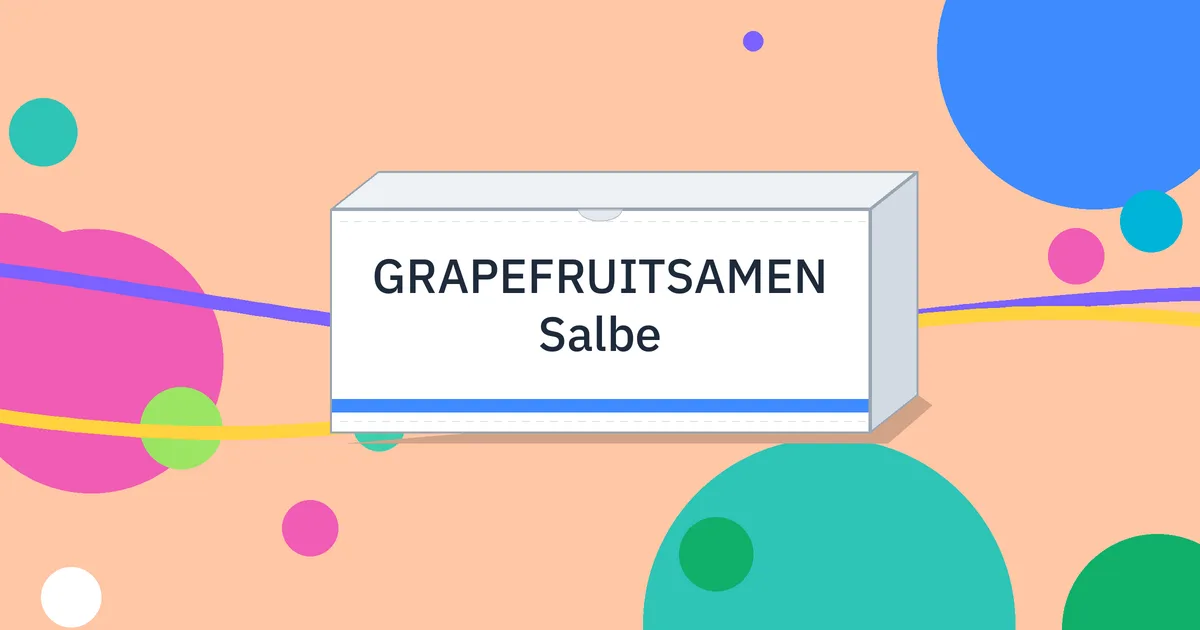 Symbolbild: Packung mit der Aufschrift GRAPEFRUITSAMEN Salbe (PZN 19141430) – Verfügbarkeit und Bezug in Apotheken in Frankfurt am Main