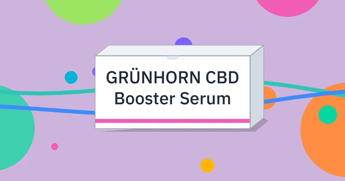 Symbolbild: Packung mit der Aufschrift GRÜNHORN CBD Booster Serum (PZN 16682800) – Verfügbarkeit und Bezug in Apotheken in Frankfurt am Main