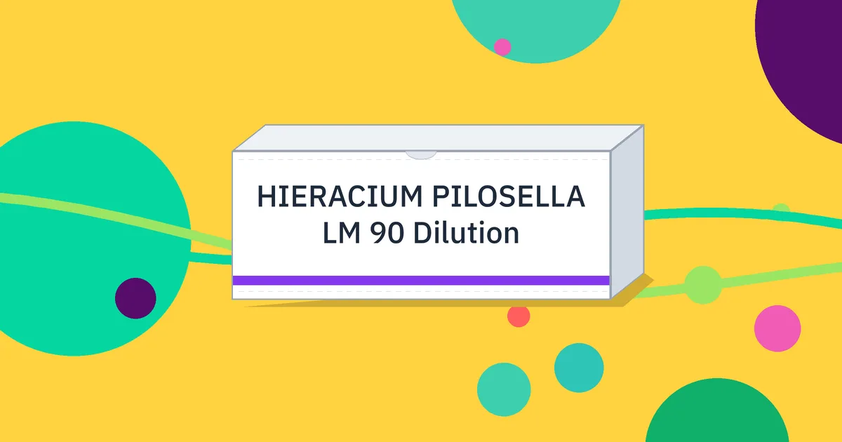 Symbolbild: Packung mit der Aufschrift HIERACIUM PILOSELLA LM 90 Dilution (PZN 13553769) – Verfügbarkeit und Bezug in Apotheken in Frankfurt am Main