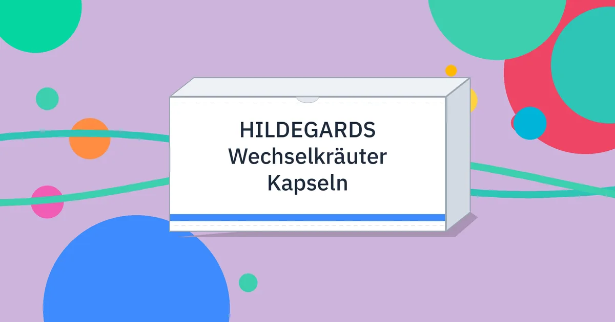 Symbolbild: Packung mit der Aufschrift HILDEGARDS Wechselkräuter Kapseln (PZN 19229142) – Verfügbarkeit und Bezug in Apotheken in Frankfurt am Main