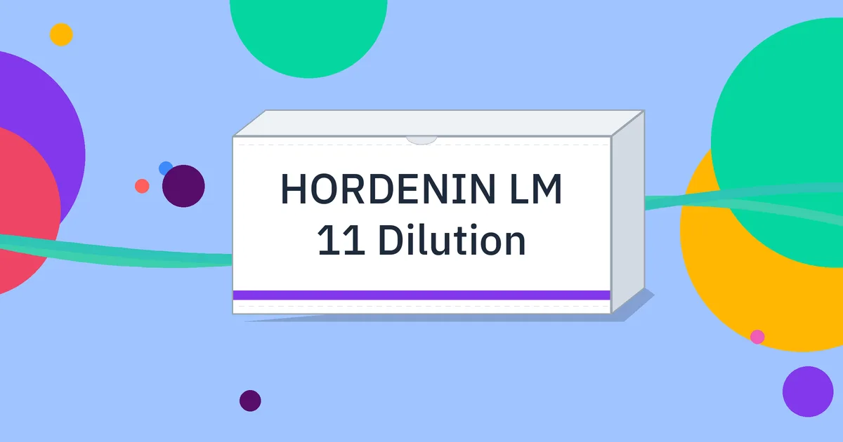 Symbolbild: Packung mit der Aufschrift HORDENIN LM 11 Dilution (PZN 13555366) – Verfügbarkeit und Bezug in Apotheken in Frankfurt am Main