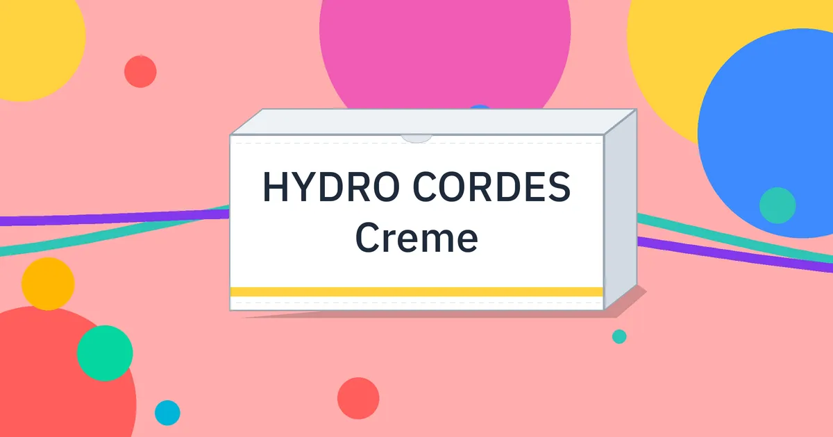 Symbolbild: Packung mit der Aufschrift HYDRO CORDES Creme (PZN 00640372) – Verfügbarkeit und Bezug in Apotheken in Frankfurt am Main