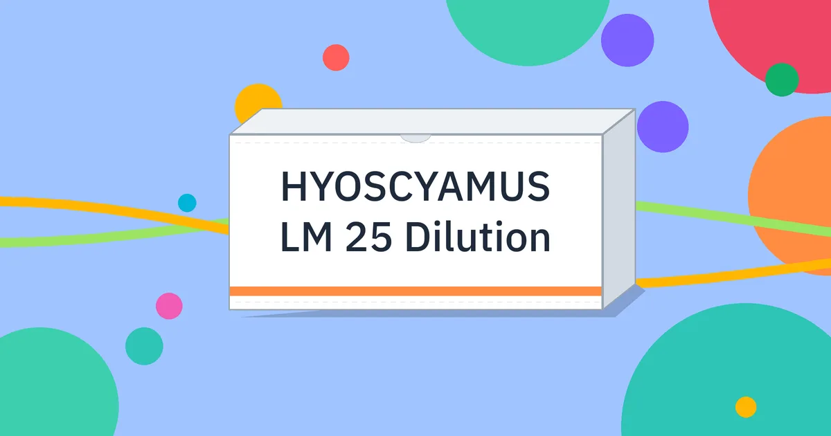 Symbolbild: Packung mit der Aufschrift HYOSCYAMUS LM 25 Dilution (PZN 12890677) – Verfügbarkeit und Bezug in Apotheken in Frankfurt am Main