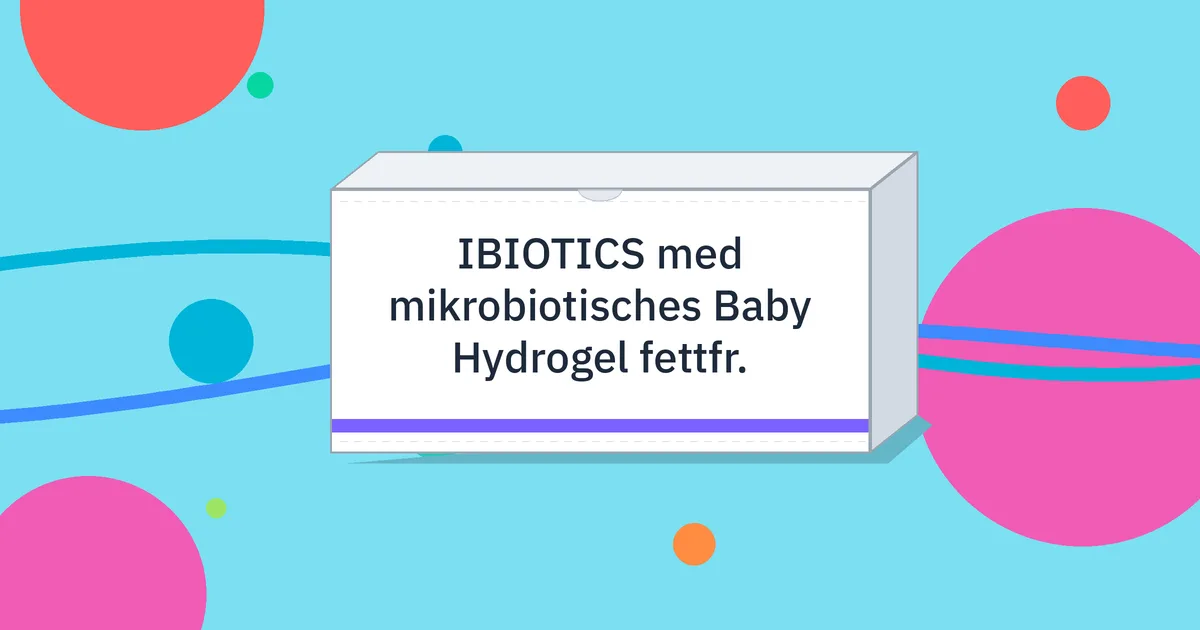 Symbolbild: Packung mit der Aufschrift IBIOTICS med mikrobiotisches Baby Hydrogel fettfr. (PZN 17174997) – Verfügbarkeit und Bezug in Apotheken in Frankfurt am Main