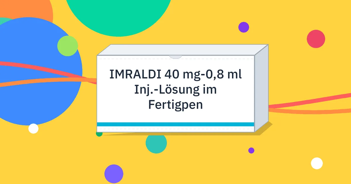 Symbolbild: Packung mit der Aufschrift IMRALDI 40 mg-0,8 ml Inj.-Lösung im Fertigpen (PZN 17586263) – Verfügbarkeit und Bezug in Apotheken in Frankfurt am Main