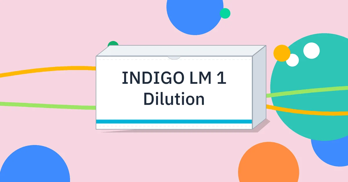 Symbolbild: Packung mit der Aufschrift INDIGO LM 1 Dilution (PZN 13559393) – Verfügbarkeit und Bezug in Apotheken in Frankfurt am Main