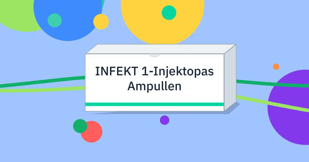 Symbolbild: Packung mit der Aufschrift INFEKT 1-Injektopas Ampullen (PZN 11146095) – Verfügbarkeit und Bezug in Apotheken in Frankfurt am Main
