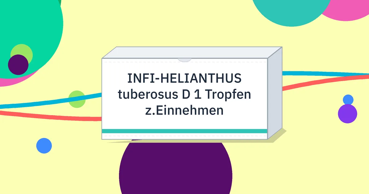 Symbolbild: Packung mit der Aufschrift INFI-HELIANTHUS tuberosus D 1 Tropfen z.Einnehmen (PZN 12773492) – Verfügbarkeit und Bezug in Apotheken in Frankfurt am Main