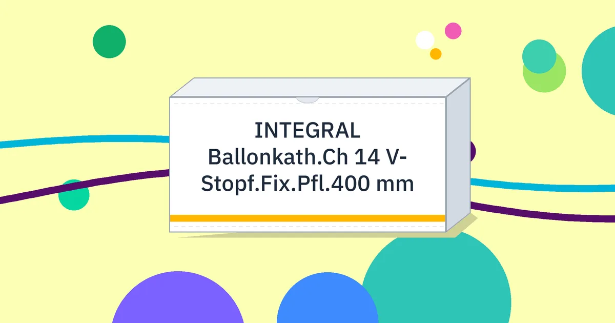 Symbolbild: Packung mit der Aufschrift INTEGRAL Ballonkath.Ch 14 V-Stopf.Fix.Pfl.400 mm (PZN 00793963) – Verfügbarkeit und Bezug in Apotheken in Frankfurt am Main