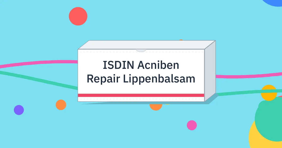 Symbolbild: Packung mit der Aufschrift ISDIN Acniben Repair Lippenbalsam (PZN 15617077) – Verfügbarkeit und Bezug in Apotheken in Frankfurt am Main