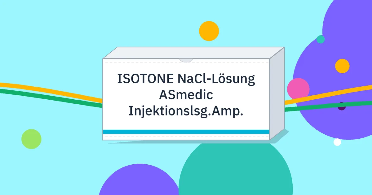 Symbolbild: Packung mit der Aufschrift ISOTONE NaCl-Lösung ASmedic Injektionslsg.Amp. (PZN 15607848) – Verfügbarkeit und Bezug in Apotheken in Frankfurt am Main