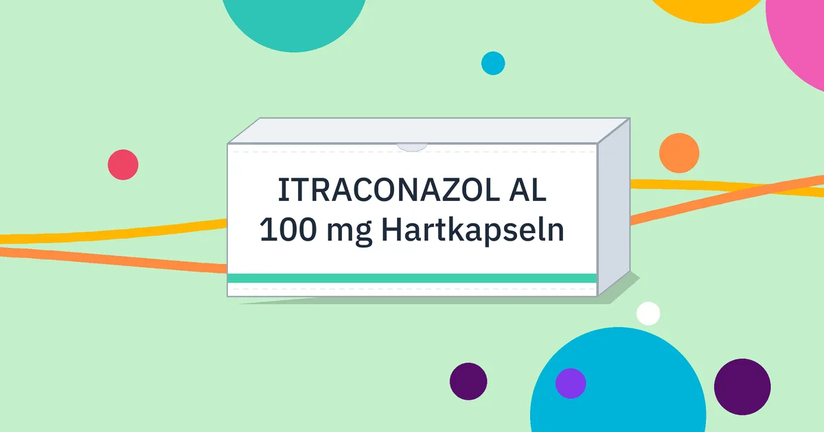 Symbolbild: Packung mit der Aufschrift ITRACONAZOL AL 100 mg Hartkapseln (PZN 06829679) – Verfügbarkeit und Bezug in Apotheken in Frankfurt am Main