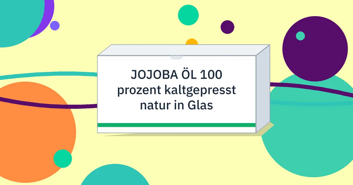 Symbolbild: Packung mit der Aufschrift JOJOBA ÖL 100 prozent kaltgepresst natur in Glas (PZN 16840860) – Verfügbarkeit und Bezug in Apotheken in Frankfurt am Main