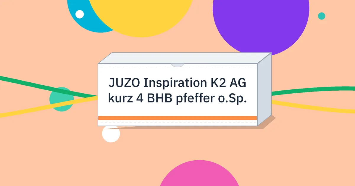 Symbolbild: Packung mit der Aufschrift JUZO Inspiration K2 AG kurz 4 BHB pfeffer o.Sp. (PZN 14834619) – Verfügbarkeit und Bezug in Apotheken in Frankfurt am Main