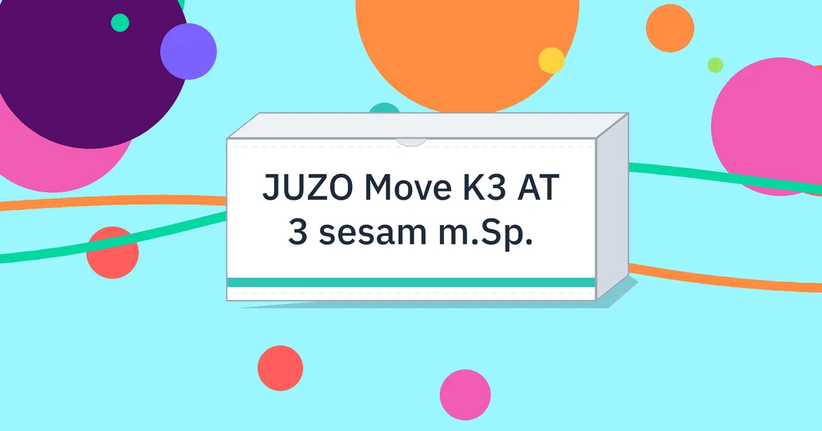 Symbolbild: Packung mit der Aufschrift JUZO Move K3 AT 3 sesam m.Sp. (PZN 20676952) – Verfügbarkeit und Bezug in Apotheken in Frankfurt am Main