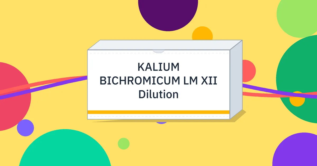 Symbolbild: Packung mit der Aufschrift KALIUM BICHROMICUM LM XII Dilution (PZN 02674932) – Verfügbarkeit und Bezug in Apotheken in Frankfurt am Main