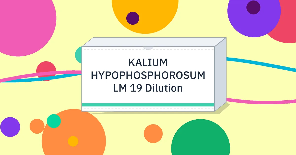 Symbolbild: Packung mit der Aufschrift KALIUM HYPOPHOSPHOROSUM LM 19 Dilution (PZN 12922041) – Verfügbarkeit und Bezug in Apotheken in Frankfurt am Main
