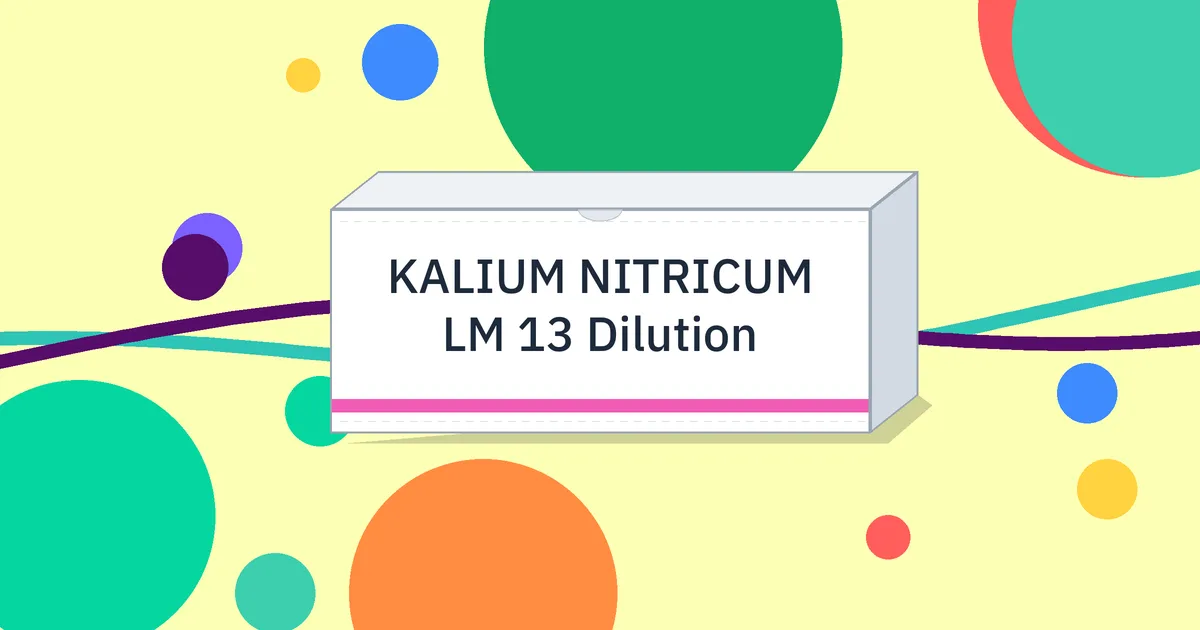 Symbolbild: Packung mit der Aufschrift KALIUM NITRICUM LM 13 Dilution (PZN 12923218) – Verfügbarkeit und Bezug in Apotheken in Frankfurt am Main