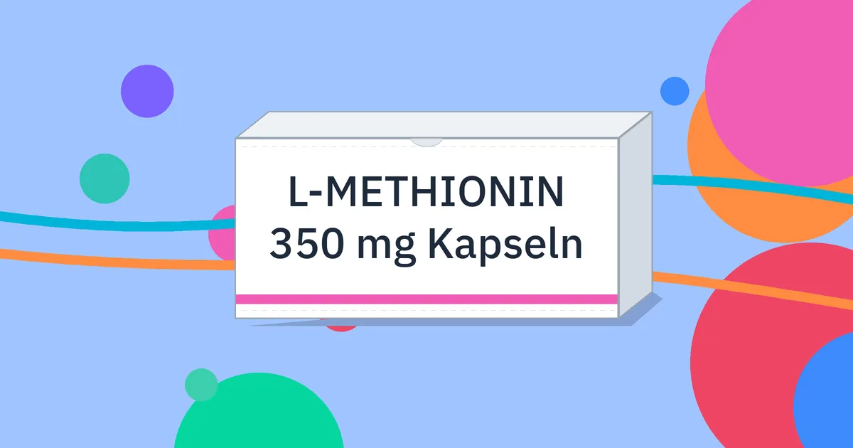 Symbolbild: Packung mit der Aufschrift L-METHIONIN 350 mg Kapseln (PZN 19642155) – Verfügbarkeit und Bezug in Apotheken in Frankfurt am Main