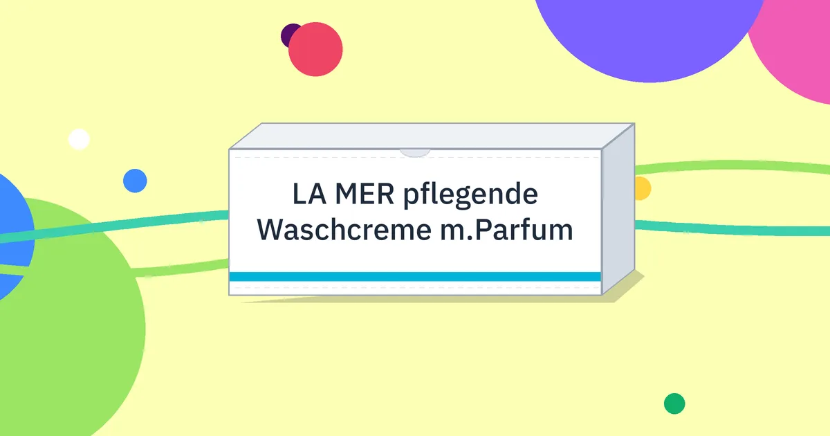Symbolbild: Packung mit der Aufschrift LA MER pflegende Waschcreme m.Parfum (PZN 17401016) – Verfügbarkeit und Bezug in Apotheken in Frankfurt am Main