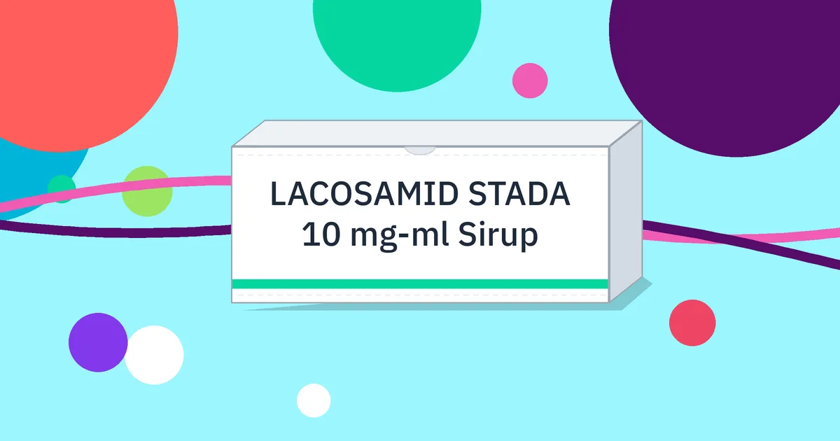 Symbolbild: Packung mit der Aufschrift LACOSAMID STADA 10 mg-ml Sirup (PZN 17273587) – Verfügbarkeit und Bezug in Apotheken in Frankfurt am Main