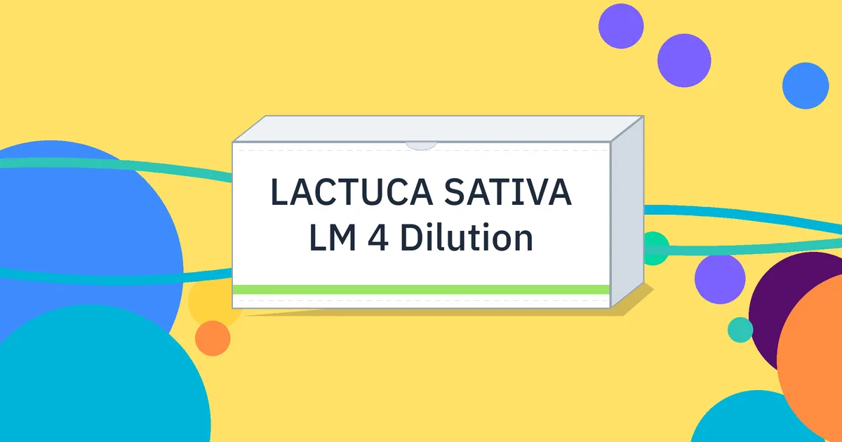 Symbolbild: Packung mit der Aufschrift LACTUCA SATIVA LM 4 Dilution (PZN 13521166) – Verfügbarkeit und Bezug in Apotheken in Frankfurt am Main