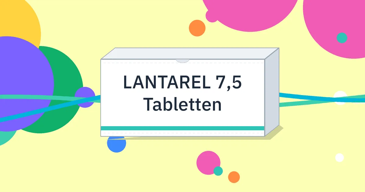 Symbolbild: Packung mit der Aufschrift LANTAREL 7,5 Tabletten (PZN 04246979) – Verfügbarkeit und Bezug in Apotheken in Frankfurt am Main