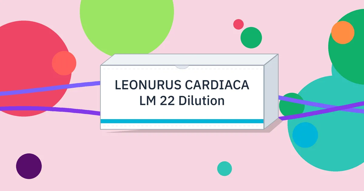 Symbolbild: Packung mit der Aufschrift LEONURUS CARDIACA LM 22 Dilution (PZN 13526011) – Verfügbarkeit und Bezug in Apotheken in Frankfurt am Main