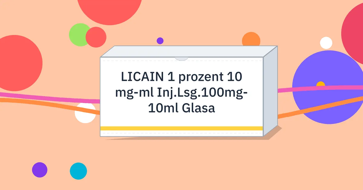 Symbolbild: Packung mit der Aufschrift LICAIN 1 prozent 10 mg-ml Inj.Lsg.100mg-10ml Glasa (PZN 11355976) – Verfügbarkeit und Bezug in Apotheken in Frankfurt am Main