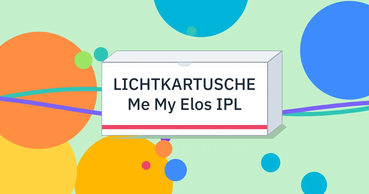 Symbolbild: Packung mit der Aufschrift LICHTKARTUSCHE Me My Elos IPL (PZN 09917295) – Verfügbarkeit und Bezug in Apotheken in Frankfurt am Main