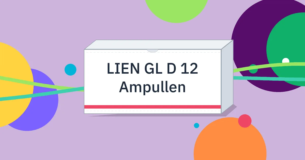 Symbolbild: Packung mit der Aufschrift LIEN GL D 12 Ampullen (PZN 03356536) – Verfügbarkeit und Bezug in Apotheken in Frankfurt am Main