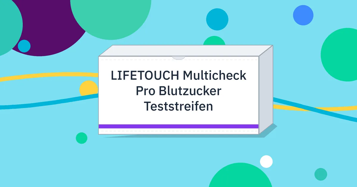 Symbolbild: Packung mit der Aufschrift LIFETOUCH Multicheck Pro Blutzucker Teststreifen (PZN 12433253) – Verfügbarkeit und Bezug in Apotheken in Frankfurt am Main