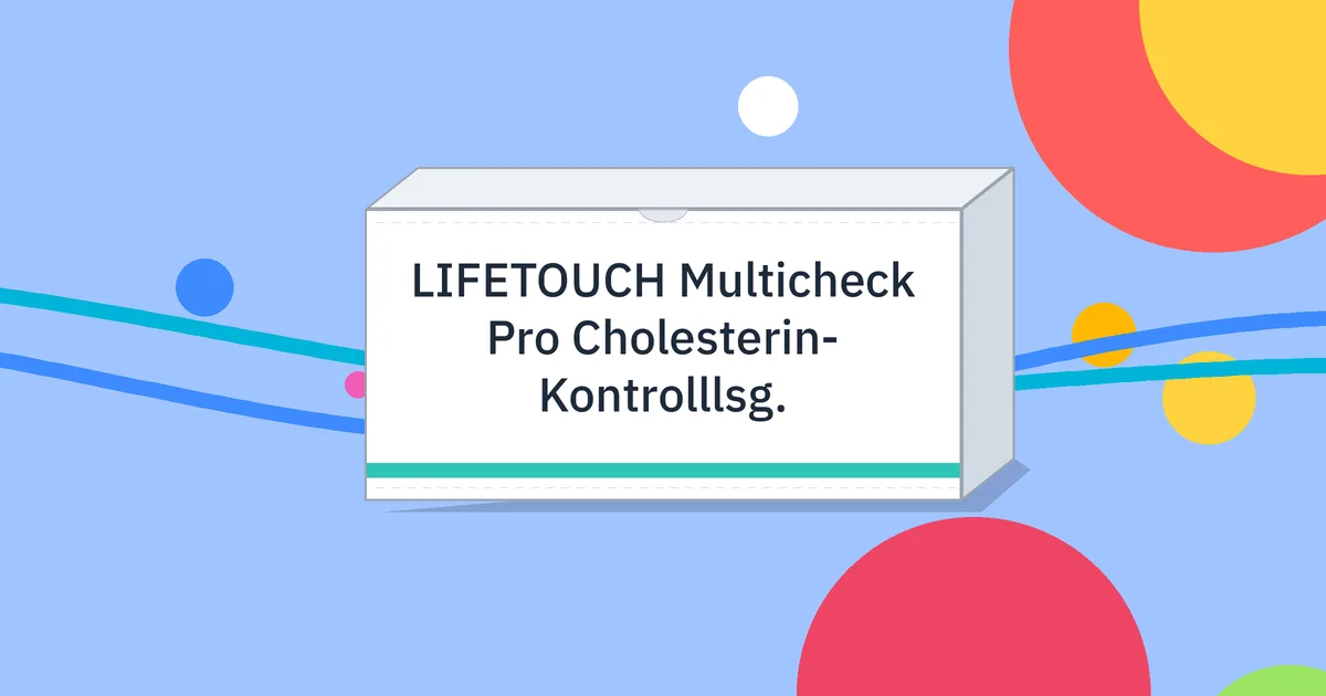 Symbolbild: Packung mit der Aufschrift LIFETOUCH Multicheck Pro Cholesterin-Kontrolllsg. (PZN 12433276) – Verfügbarkeit und Bezug in Apotheken in Frankfurt am Main