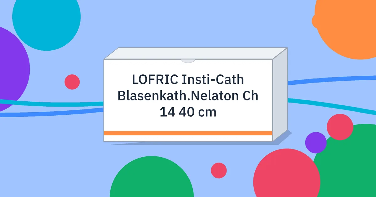 Symbolbild: Packung mit der Aufschrift LOFRIC Insti-Cath Blasenkath.Nelaton Ch 14 40 cm (PZN 16671593) – Verfügbarkeit und Bezug in Apotheken in Frankfurt am Main