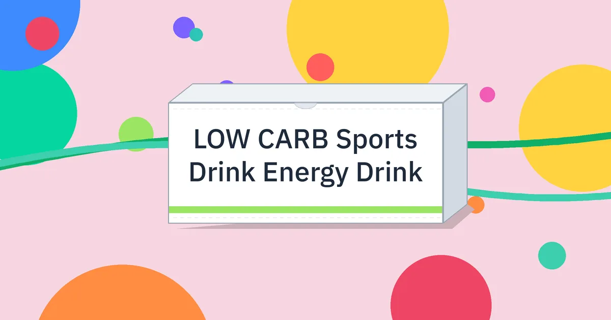 Symbolbild: Packung mit der Aufschrift LOW CARB Sports Drink Energy Drink (PZN 13837573) – Verfügbarkeit und Bezug in Apotheken in Frankfurt am Main