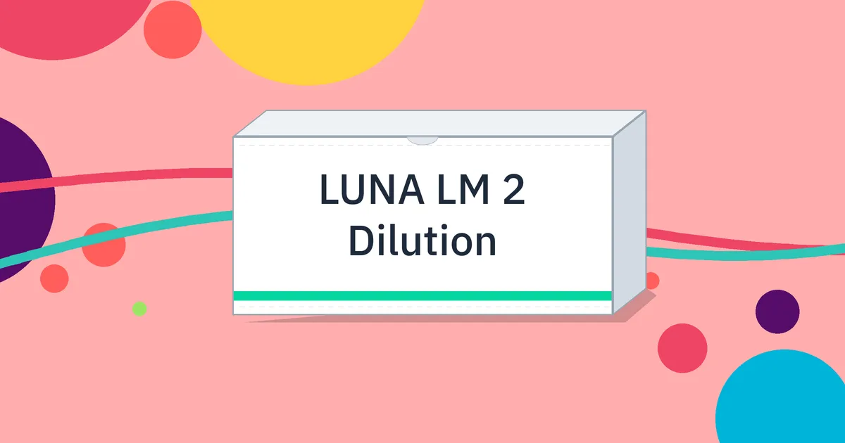 Symbolbild: Packung mit der Aufschrift LUNA LM 2 Dilution (PZN 12933748) – Verfügbarkeit und Bezug in Apotheken in Frankfurt am Main