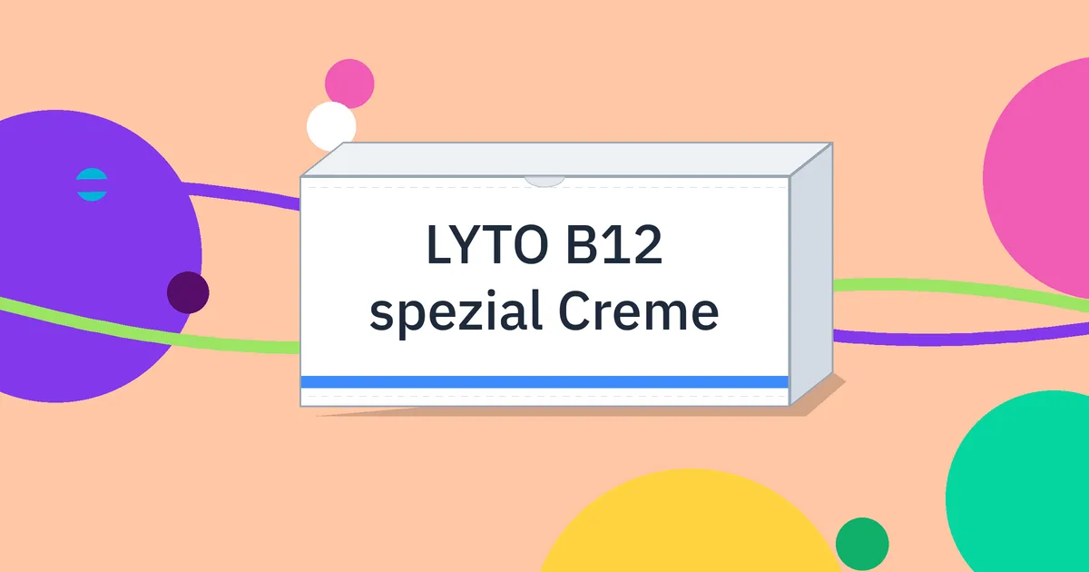 Symbolbild: Packung mit der Aufschrift LYTO B12 spezial Creme (PZN 19833228) – Verfügbarkeit und Bezug in Apotheken in Frankfurt am Main