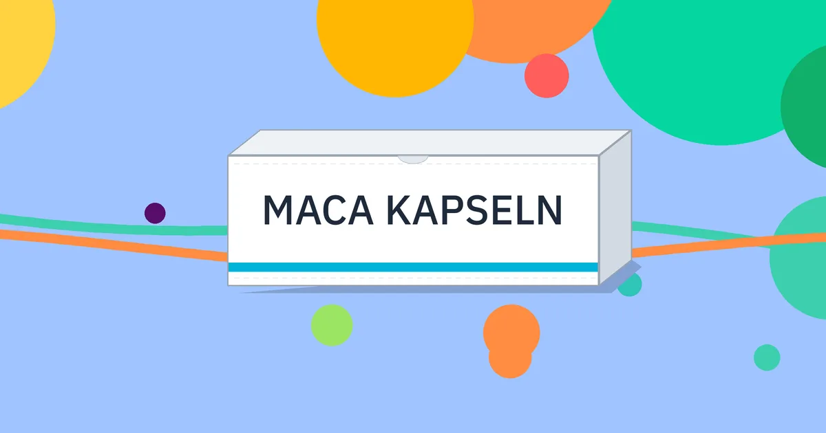 Symbolbild: Packung mit der Aufschrift MACA KAPSELN (PZN 00044948) – Verfügbarkeit und Bezug in Apotheken in Frankfurt am Main