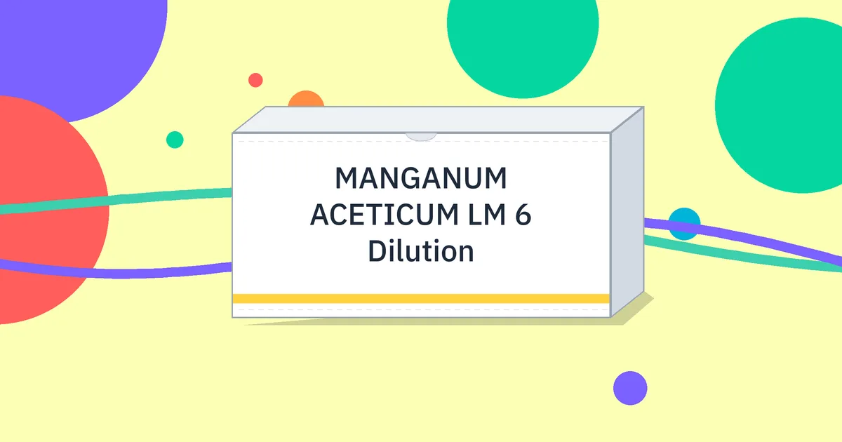 Symbolbild: Packung mit der Aufschrift MANGANUM ACETICUM LM 6 Dilution (PZN 12942285) – Verfügbarkeit und Bezug in Apotheken in Frankfurt am Main