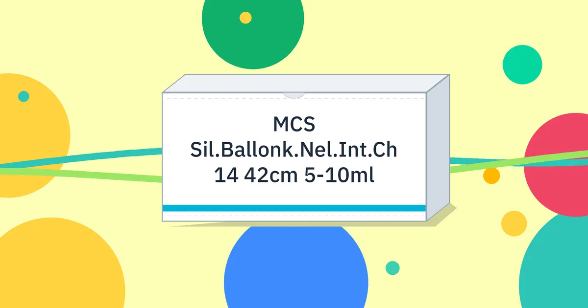 Symbolbild: Packung mit der Aufschrift MCS Sil.Ballonk.Nel.Int.Ch 14 42cm 5-10ml (PZN 04799448) – Verfügbarkeit und Bezug in Apotheken in Frankfurt am Main