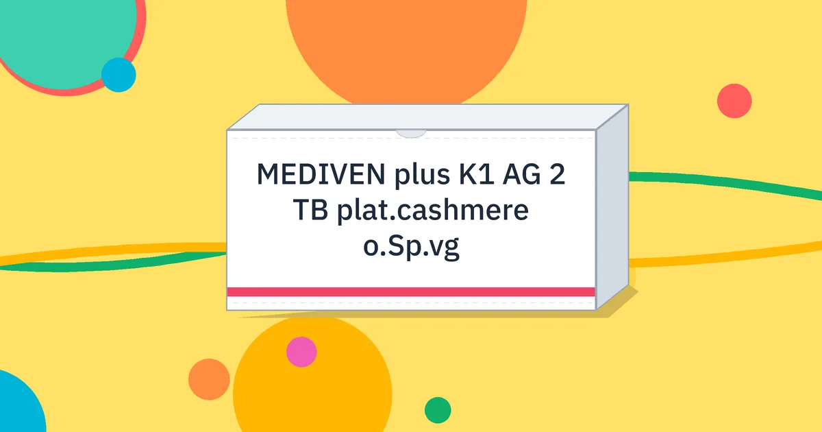 Symbolbild: Packung mit der Aufschrift MEDIVEN plus K1 AG 2 TB plat.cashmere o.Sp.vg (PZN 15059803) – Verfügbarkeit und Bezug in Apotheken in Frankfurt am Main