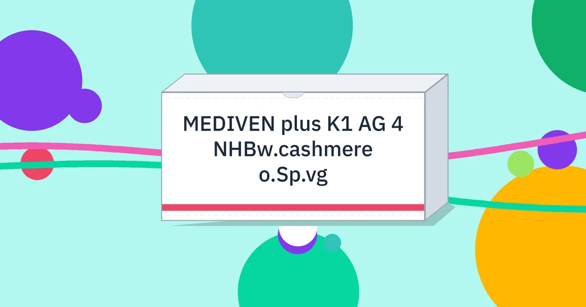 Symbolbild: Packung mit der Aufschrift MEDIVEN plus K1 AG 4 NHBw.cashmere o.Sp.vg (PZN 15923118) – Verfügbarkeit und Bezug in Apotheken in Frankfurt am Main