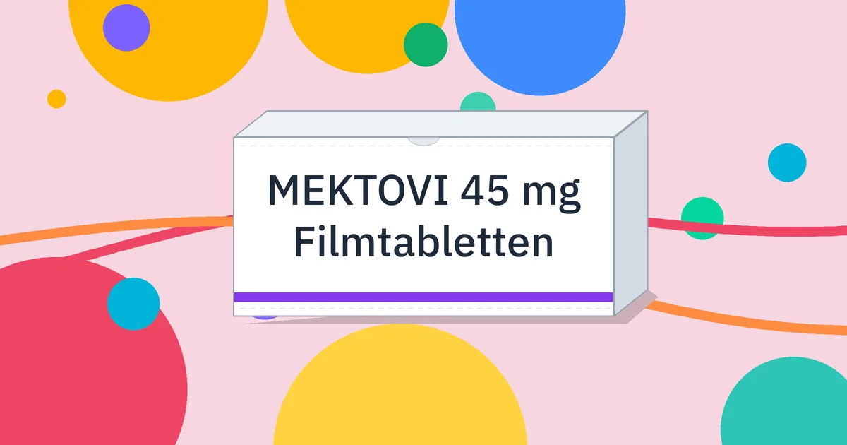 Symbolbild: Packung mit der Aufschrift MEKTOVI 45 mg Filmtabletten (PZN 19276070) – Verfügbarkeit und Bezug in Apotheken in Frankfurt am Main