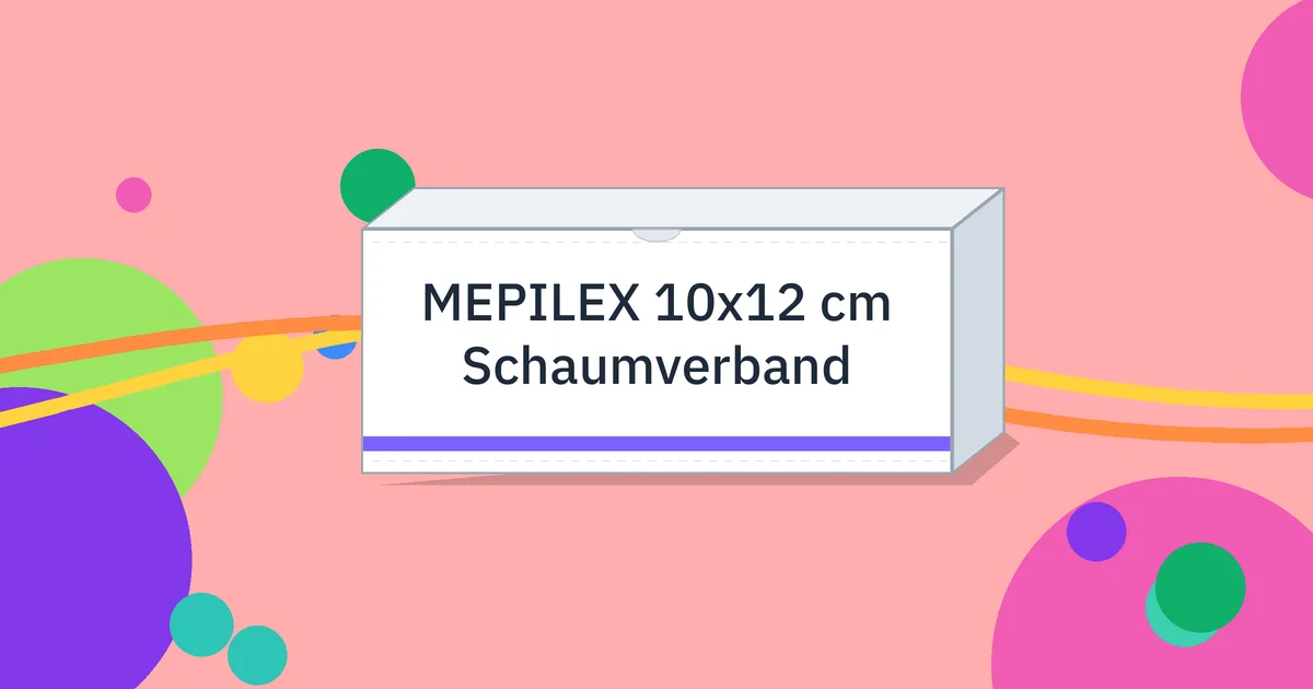 Symbolbild: Packung mit der Aufschrift MEPILEX 10x12 cm Schaumverband (PZN 12484931) – Verfügbarkeit und Bezug in Apotheken in Frankfurt am Main