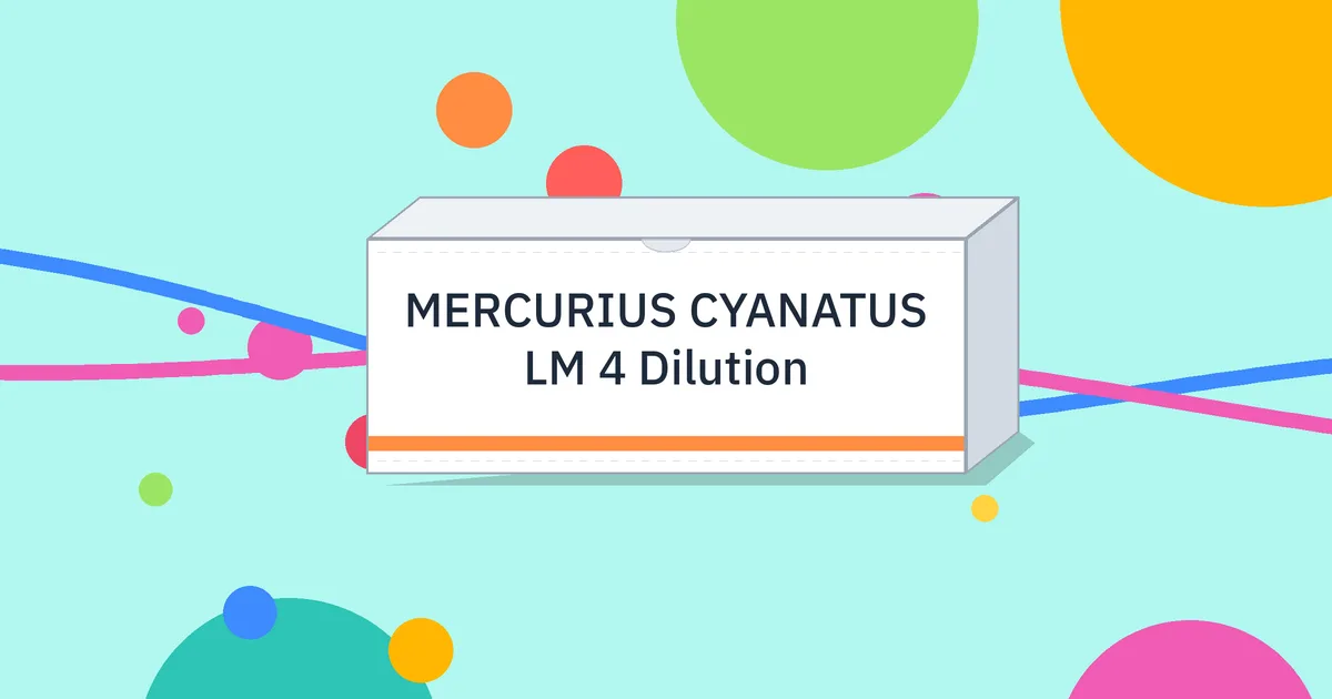 Symbolbild: Packung mit der Aufschrift MERCURIUS CYANATUS LM 4 Dilution (PZN 12950770) – Verfügbarkeit und Bezug in Apotheken in Frankfurt am Main
