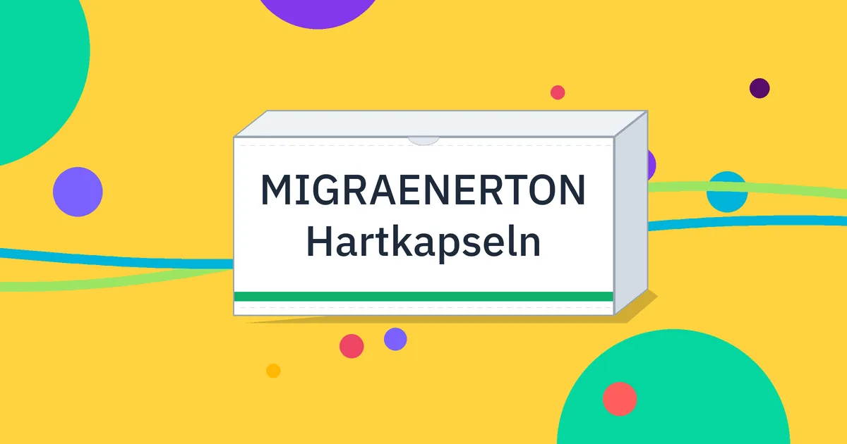 Symbolbild: Packung mit der Aufschrift MIGRAENERTON Hartkapseln (PZN 03074252) – Verfügbarkeit und Bezug in Apotheken in Frankfurt am Main