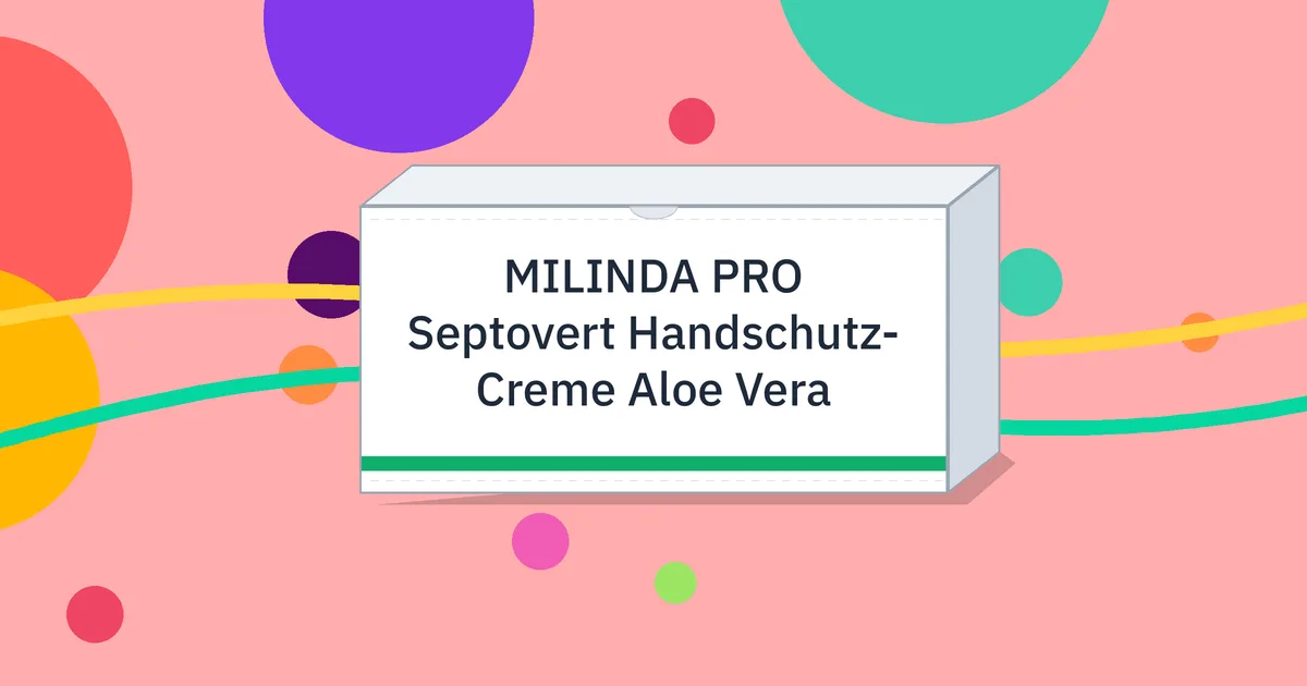 Symbolbild: Packung mit der Aufschrift MILINDA PRO Septovert Handschutz-Creme Aloe Vera (PZN 16700188) – Verfügbarkeit und Bezug in Apotheken in Frankfurt am Main