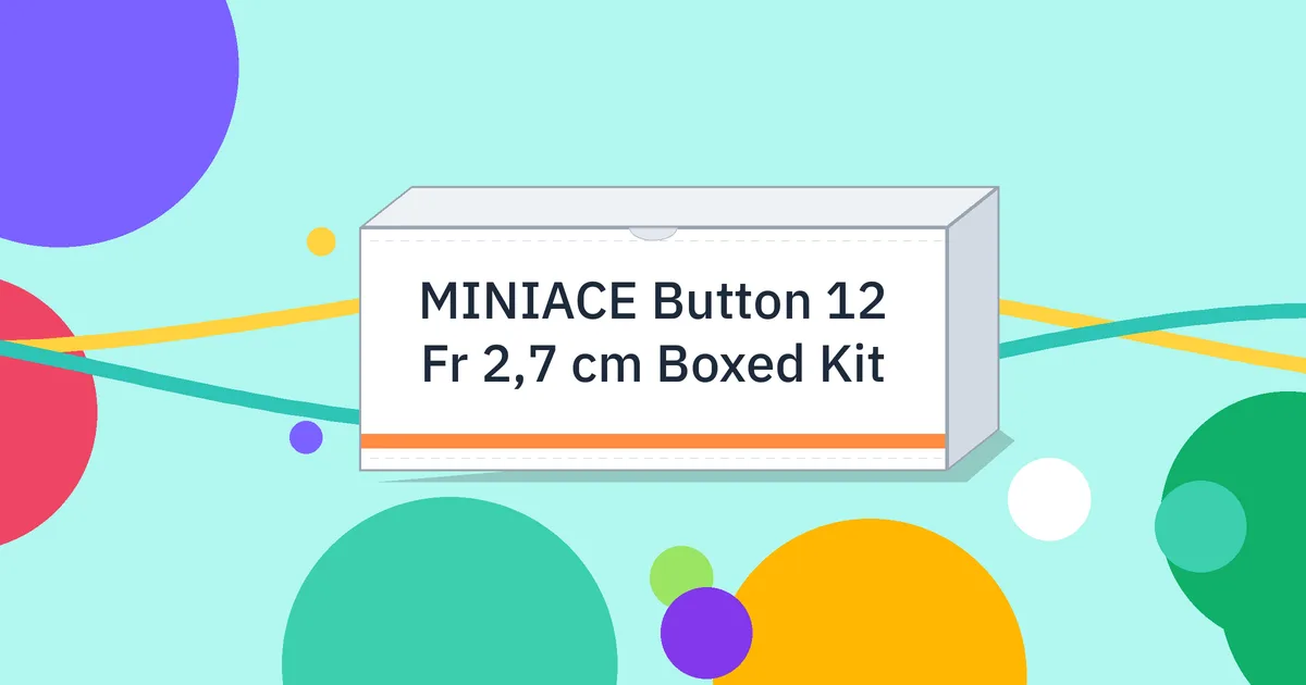 Symbolbild: Packung mit der Aufschrift MINIACE Button 12 Fr 2,7 cm Boxed Kit (PZN 16953564) – Verfügbarkeit und Bezug in Apotheken in Frankfurt am Main