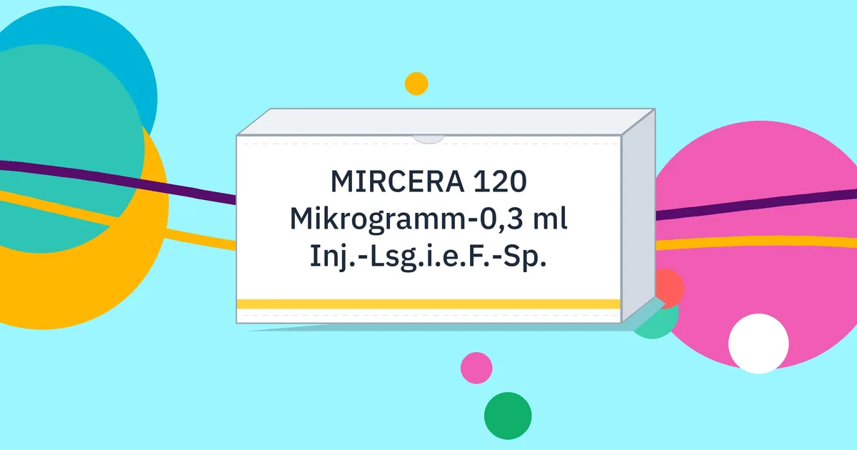 Symbolbild: Packung mit der Aufschrift MIRCERA 120 Mikrogramm-0,3 ml Inj.-Lsg.i.e.F.-Sp. (PZN 11536560) – Verfügbarkeit und Bezug in Apotheken in Frankfurt am Main