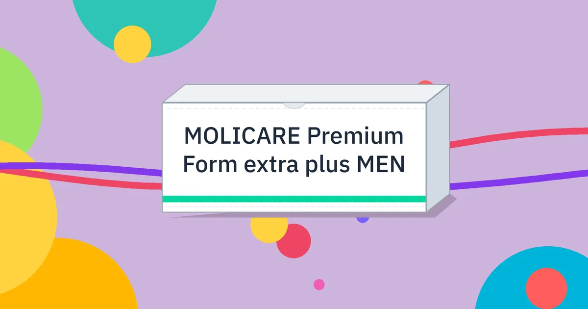Symbolbild: Packung mit der Aufschrift MOLICARE Premium Form extra plus MEN (PZN 14442569) – Verfügbarkeit und Bezug in Apotheken in Frankfurt am Main